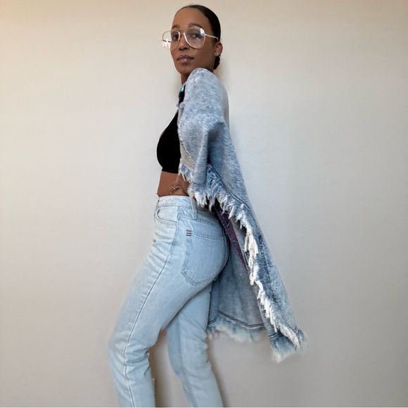 Sundance | Jackets & Coats | Vintage Sundance Acid Wash Bat Wing Fringe ...